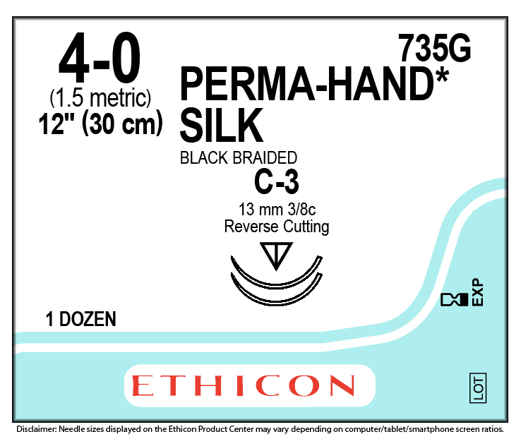 Ethicon 735G PERMA-HAND Silk Suture