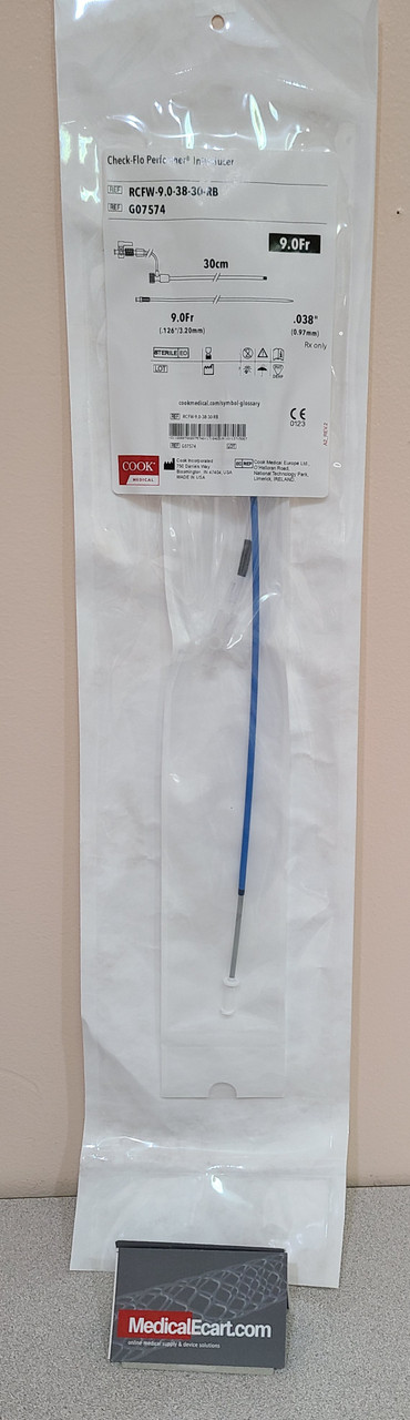 COOK G07574 Performer™ Check-Flo RCFW-9.0-38-30-RB, Introducer