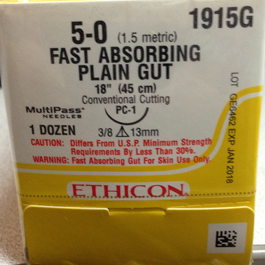 Ethicon, 1915G, Surgical Gut Suture, Plain