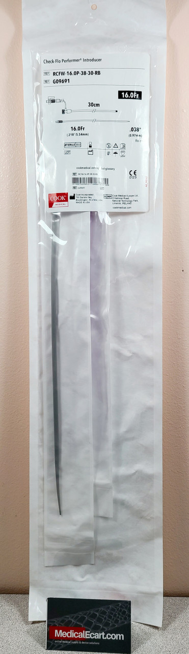 COOK G09691 Performer™ Check-Flo RCFW-16.0P-38-30-RB, Introducer