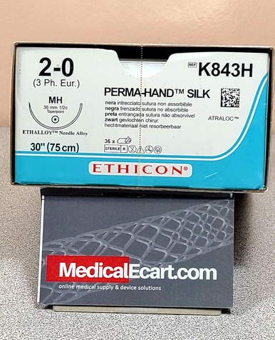 Ethicon K843H PERMA-HAND Silk Suture