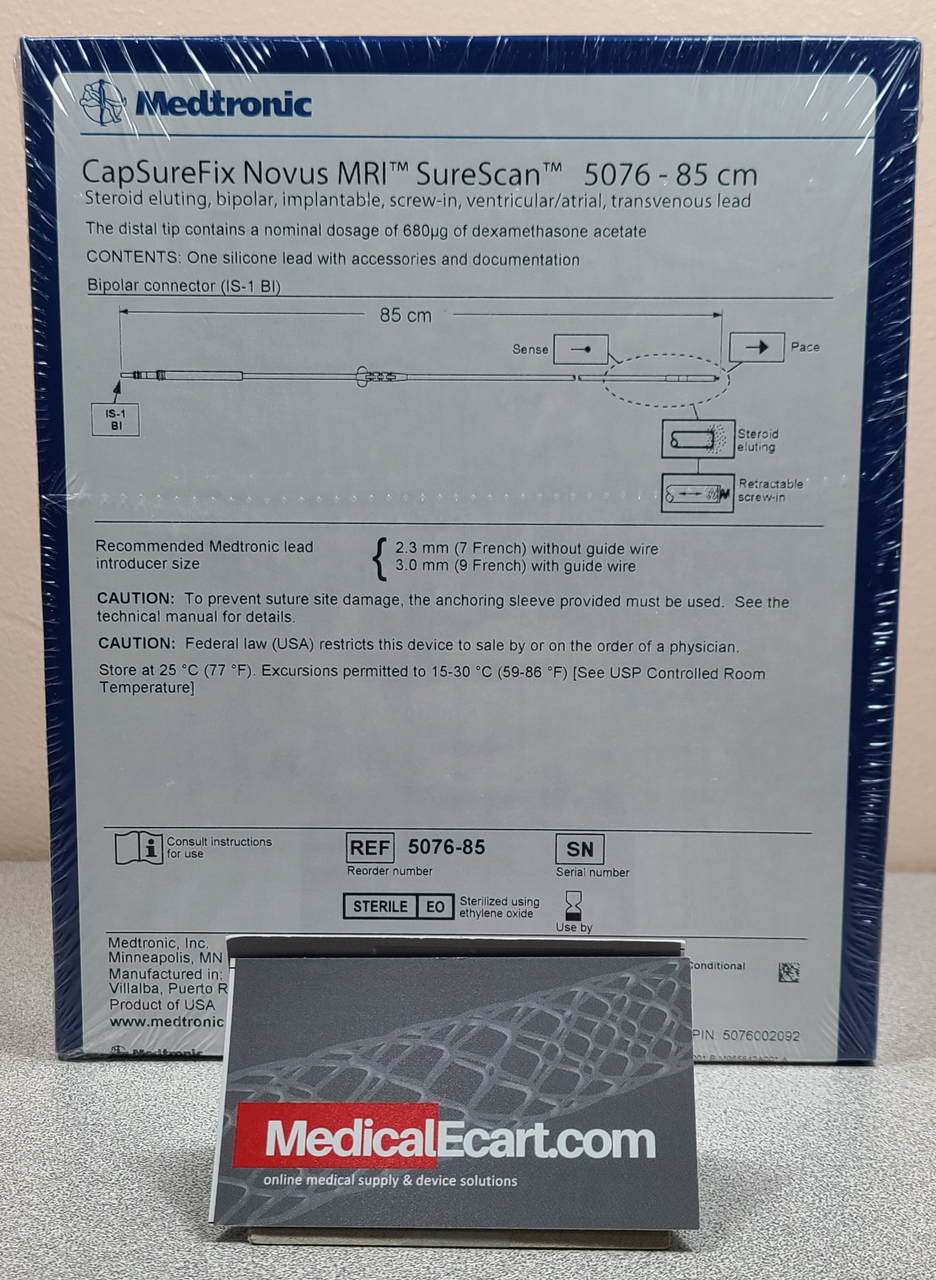 Medtronic 5076-85 CapSureFix Novus MRI™ SureScan™ 5076 - 85 cm Lead