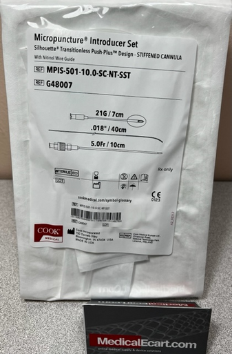 Cook Medical, G48007, Introducer, Access Set, Micropuncture, MPIS-501 ...