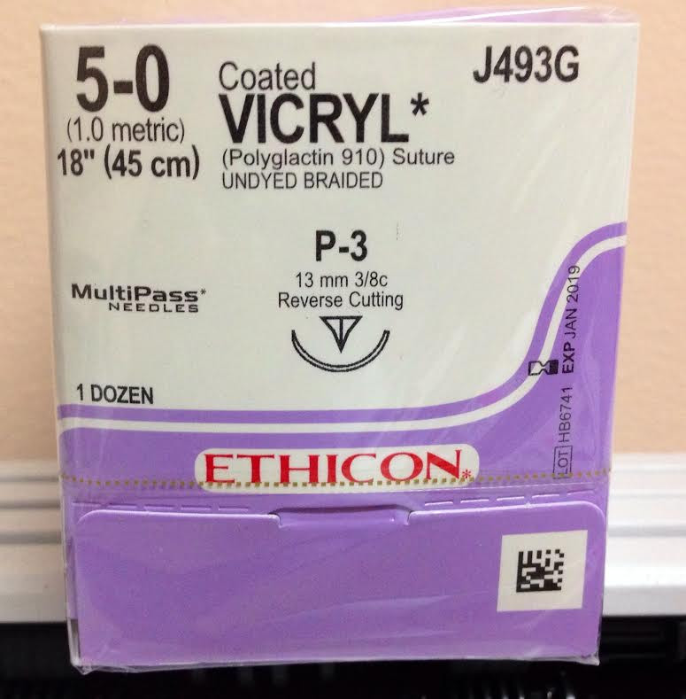 Ethicon, J493G, Coated, VICRYL, Suture, Absorbable, Precision, Point ...