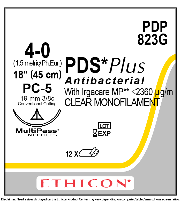 Ethicon Pdp823g Pds® Plus Antibacterial Polydioxanone Suture