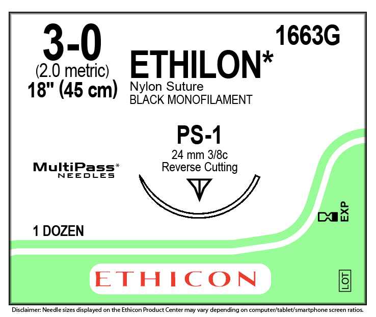 Ethicon 1663G ETHILON® Nylon Suture