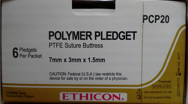 Ethicon PCP20 TFE Polymer Pledget Firm