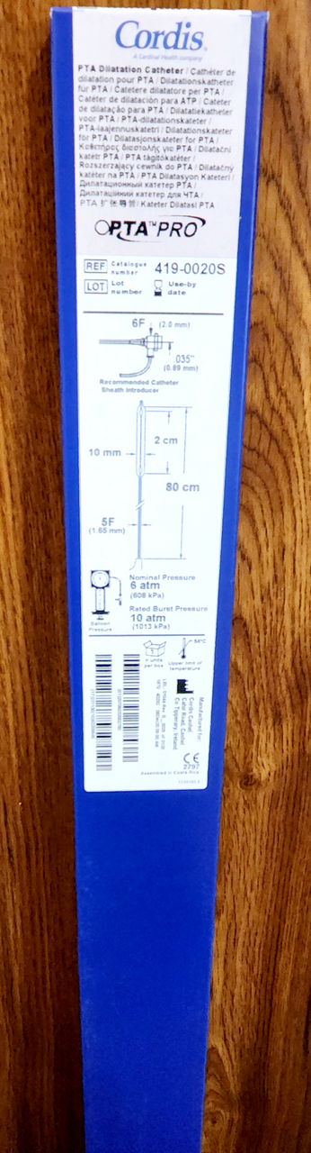 Cordis 419-0020S OPTA® PRO 0.035” PTA Dilatation Catheter