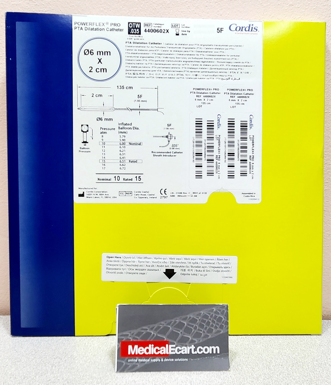 Cordis 4400602X POWERFLEX® Pro PTA Balloon Catheter