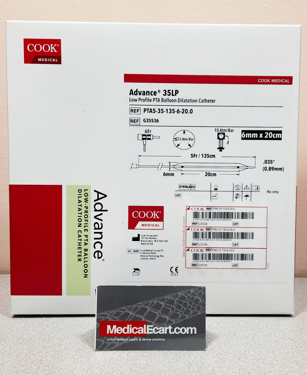 Cook G35536 Advance® 35LP PTA5-35-135-6-20.0 PTA Balloon Dilatation ...