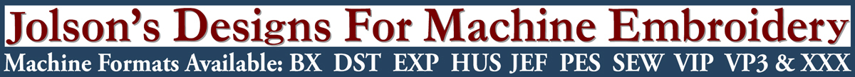 Jolson's Designs For Machine Embroidery