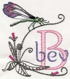 125 Dragonfly Monogram - Jolson's Designs
