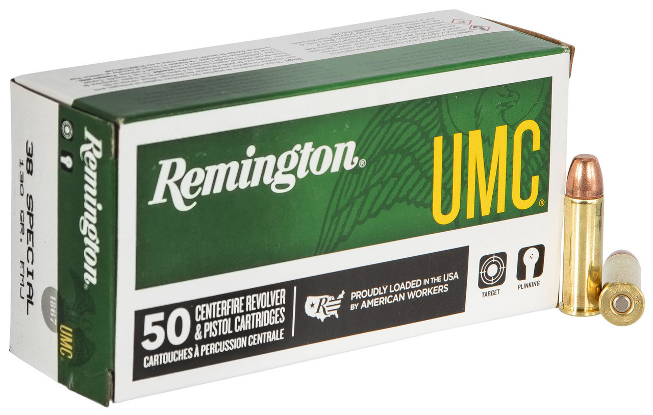 REMINGTON .38 SPECIAL 130GR FMJ (50 ROUNDS) (23730)