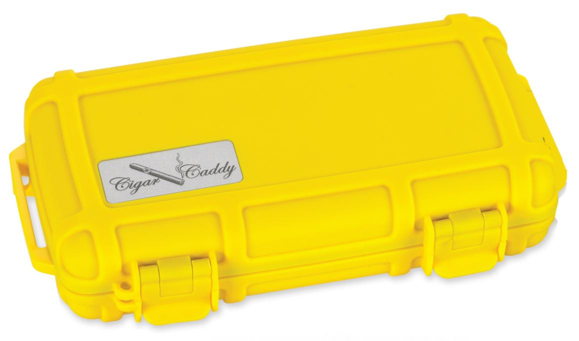 Cigar Caddy 5 Cigar Travel Humidor - Yellow - Cigar Hut