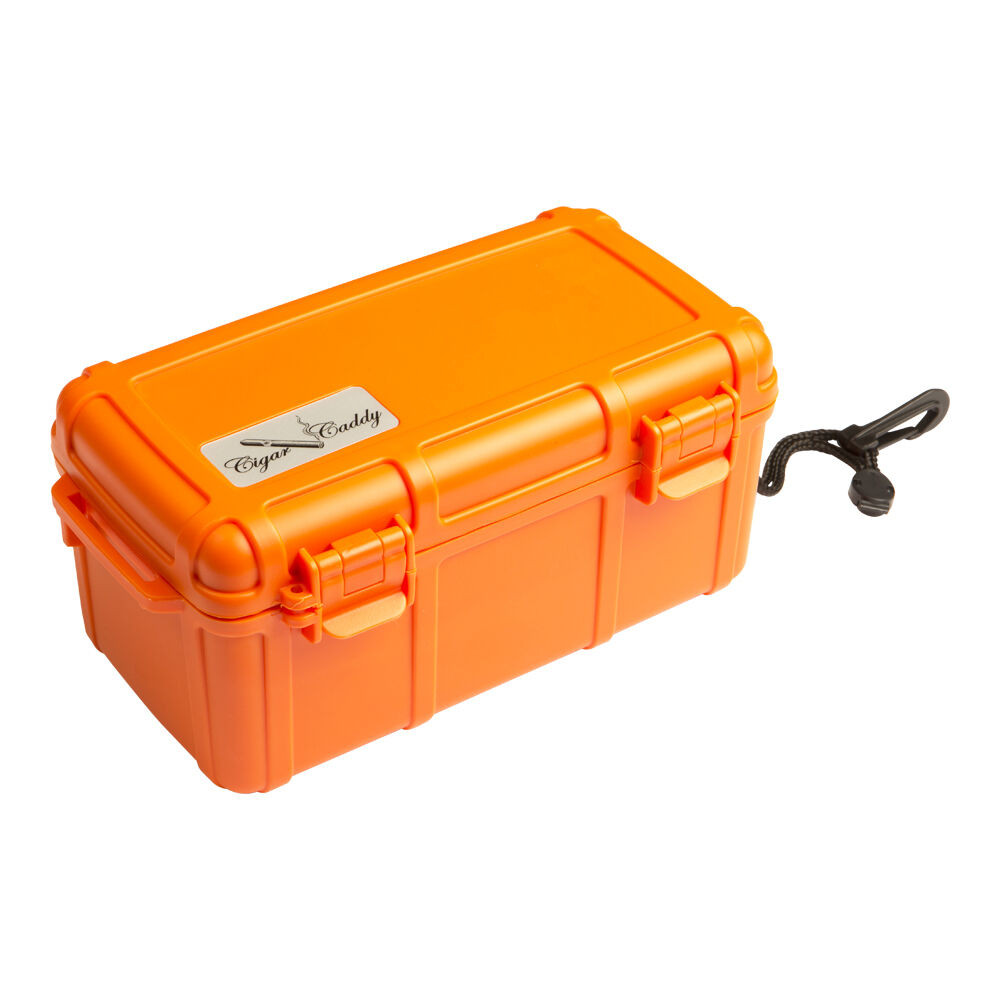 Cigar Caddy 15 Cigar Travel Humidor - Orange - Cigar Hut