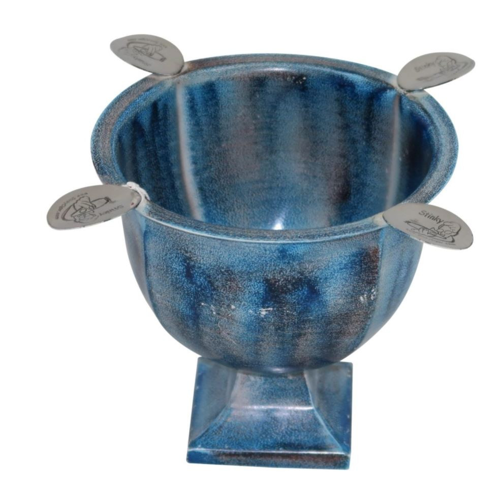Stinky Box Pressed Cigar Ashtray - Rustic Blue - Cigar Hut