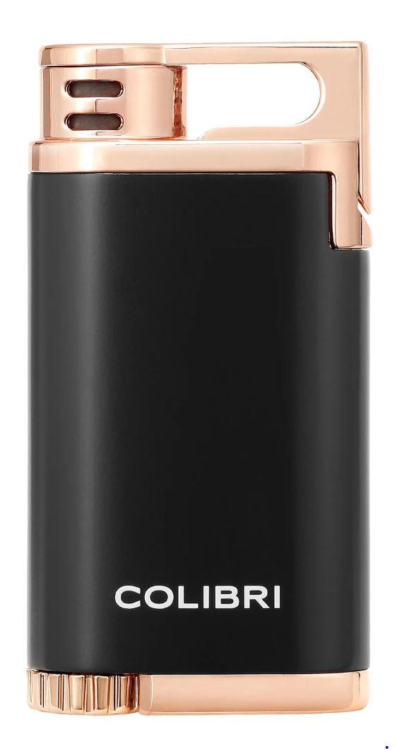 Belmont Single Jet Lighter - Black & Rose - Cigar Hut