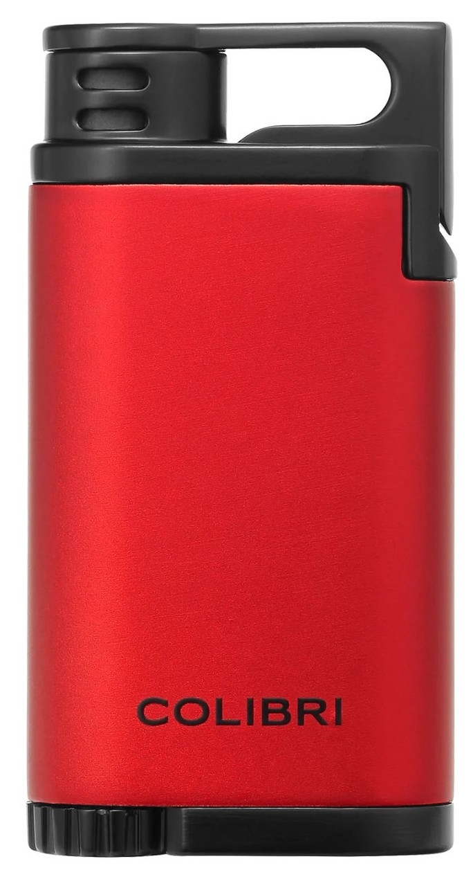 Belmont Single Jet Lighter - Red & Black - Cigar Hut