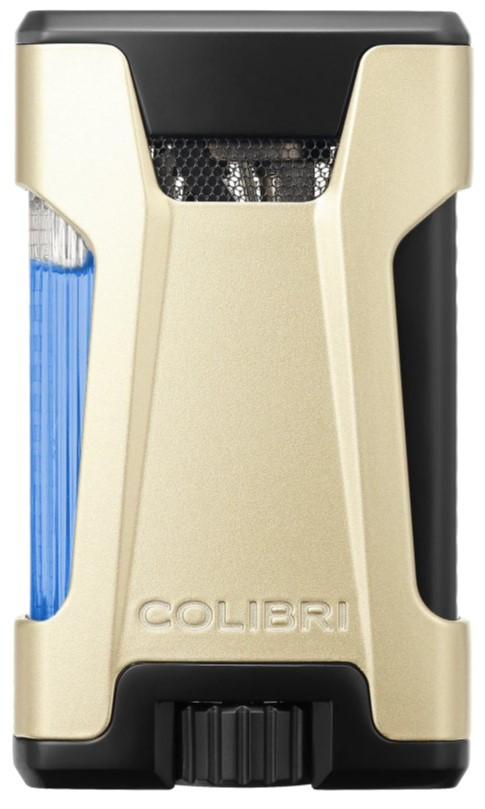 Colibri Rebel Double Jet Lighter - Matte Gold - Cigar Hut