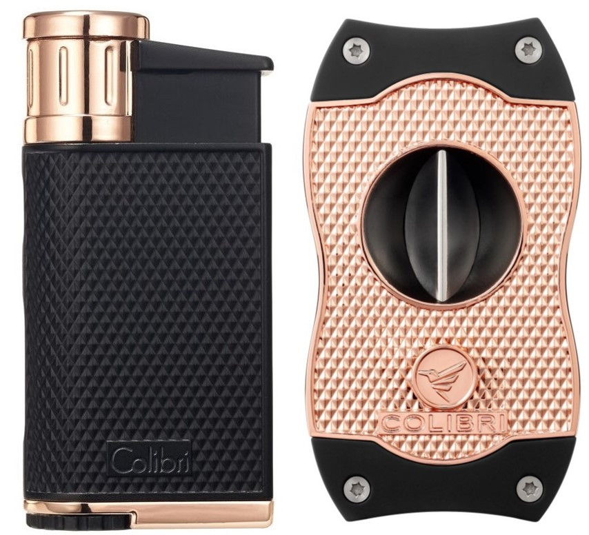 Colibri Evo + Diamond V-Cut Gift Set - Rose Gold - Cigar Hut