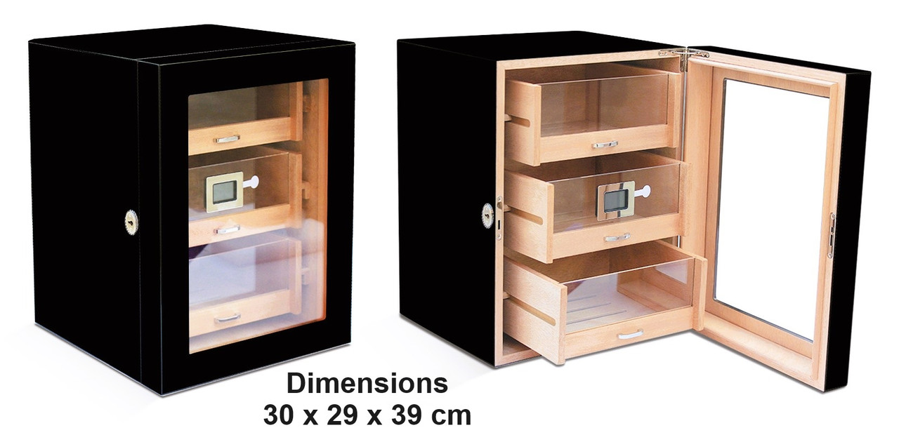 The Regent Cigar Cabinet - Black - Cigar Hut