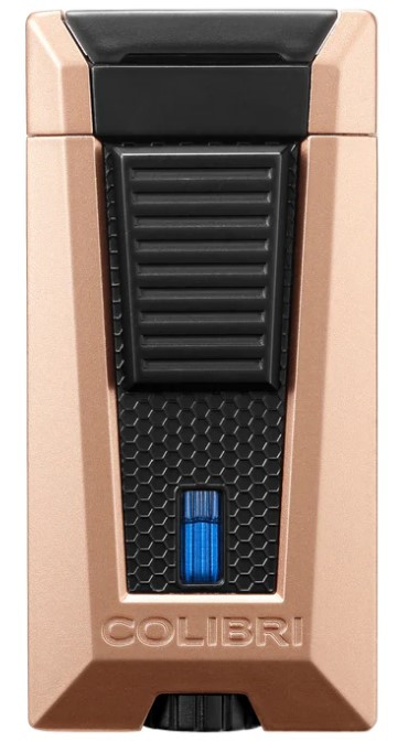 Colibri Stealth Triple Jet Lighter - Rose Gold & Black - Cigar Hut