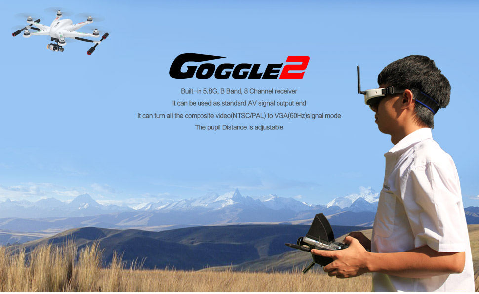 Walkera Goggle2 FPV Glasses with Head Tracking System