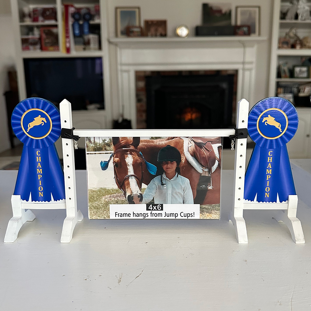 Blue Ribbon Champion Frame from Model Horse Jumps