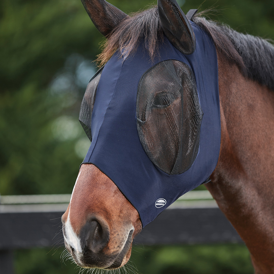 Weatherbeeta DELUXE Stretch Bug Eye Saver Fly Mask with Ears, Pony & Cob