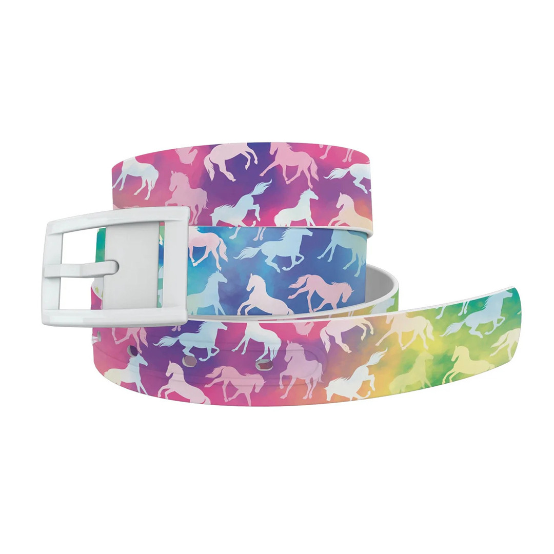 C4 Painbow Pony Belt and White Buckle