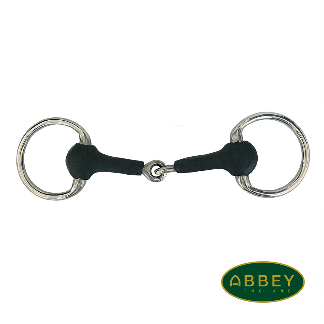 British Jointed Rubber Eggbutt Snaffle 4'', 4.25" & 4.5'' - Just for Ponies