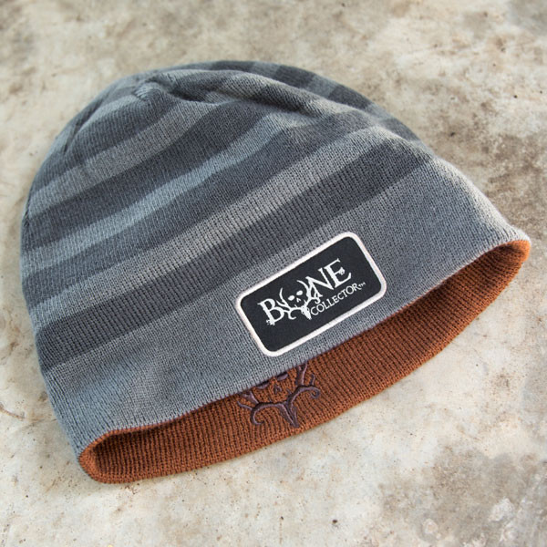 Acrylic Stripes Reversible Beanie - Bone Collector