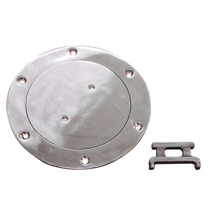 Stainless Steel Survey Deck Plate with Key | Boat Warehouse Australia