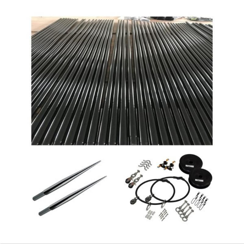 Reelax Fibreglass Black Outrigger Poles 2 Piece Kit with Stainless ...