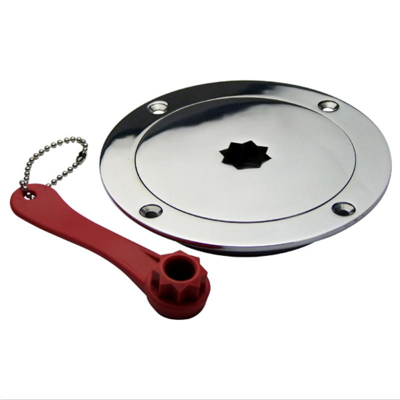 Stainless Steel Deck Plate with Star Key (29156) | Boat Warehouse Australia