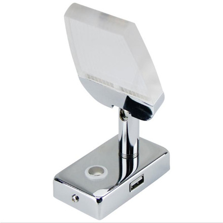 Relaxn LED Blade Reading Light with USB Outlet Chrome (709900 709900 ...