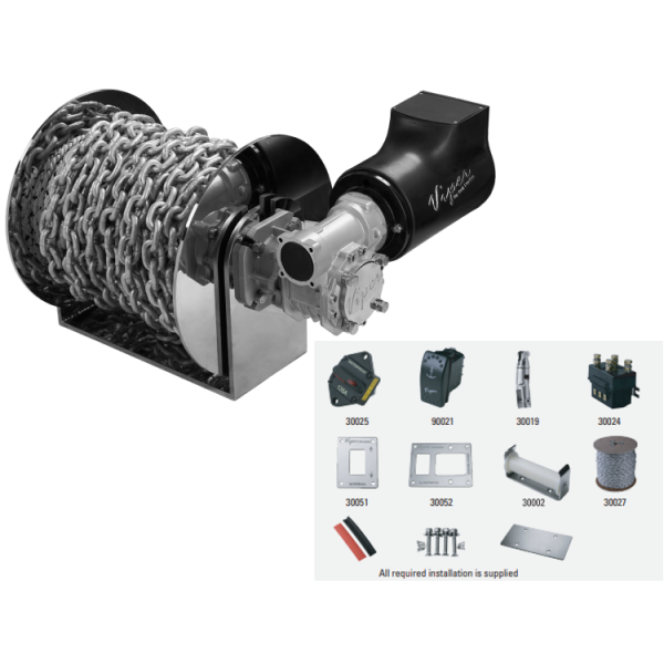 Viper Pro Series II 2500W 24V Electric Anchor Winch Bundle Including ...