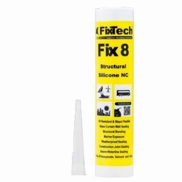 FixTech Fix8 Structural-Grade Anti-Mould Silicone - 300ml Cartridge ...