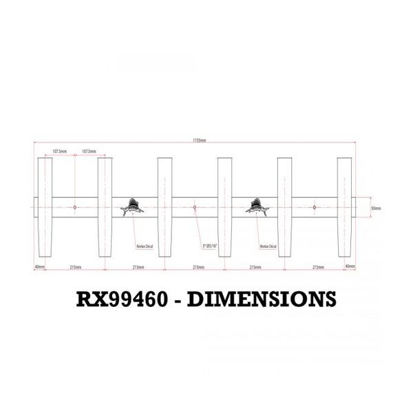Reelax Coaming Rod Rack 316G SS - 6 Way Rod Holder (RX99460) | Boat ...