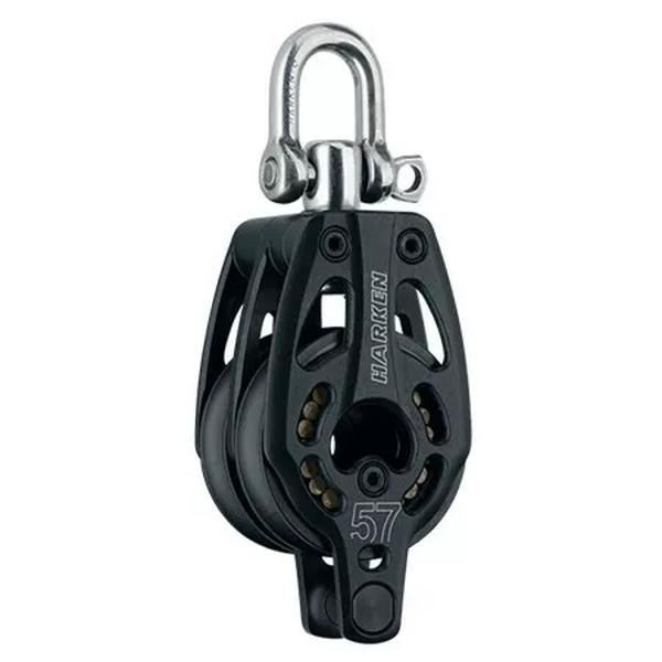 Harken 57mm Aluminium Double Block - Swivel, Becket (3218) | Boat ...