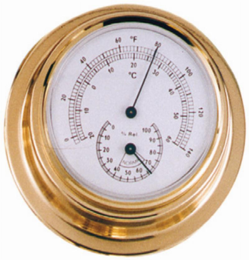 ANVI Brass Thermometer & Hygrometer - 70mm | Boat Warehouse
