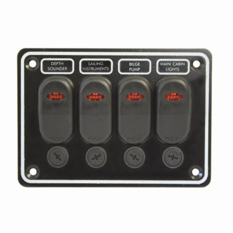 RWB Marine Weatherproof 4 Switch Panels (RWB2106) | Boat Warehouse