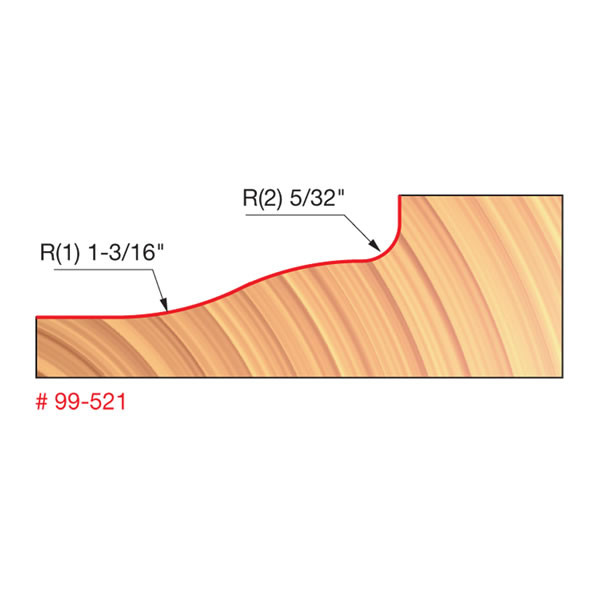 Freud - 3-1/2" (Dia.) Raised Panel Bit (Quadra-Cut) - 99-521 - Canucktools