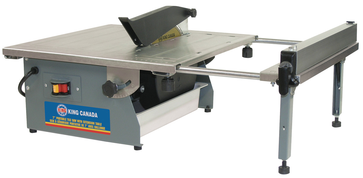 King Canada KC 3004ST 7 Portable tile saw with extension table Canucktools