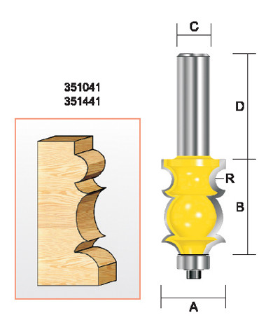 Kempston Specialty Molding Bit 5 32 Radius 351441 Canucktools