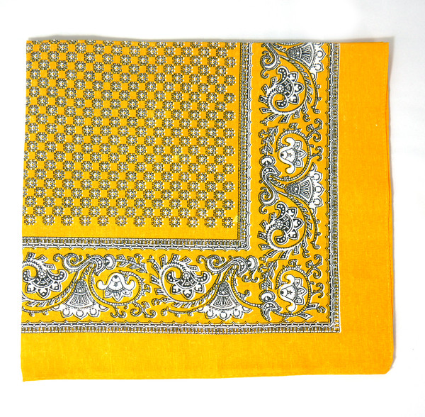 Classic Pattern Bandana - Yellow