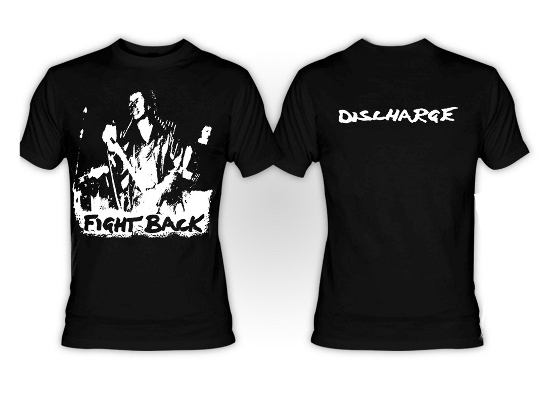 Discharge - Fight Back Oversized Print T-Shirt - Nuclear Waste
