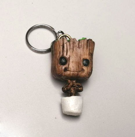 Potted Groot Keychain - Nuclear Waste