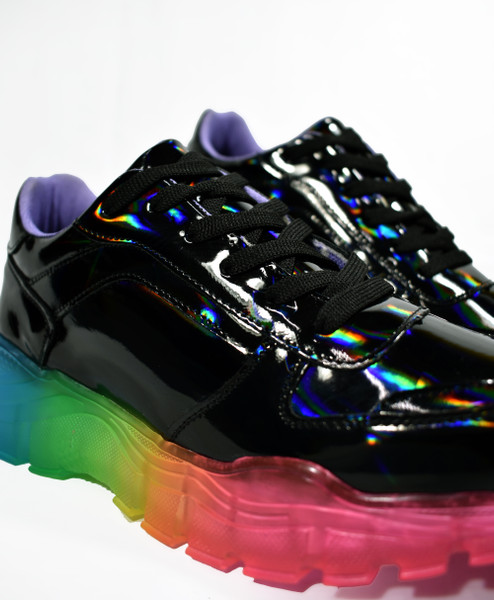 Black Holographic Rainbow Platforms