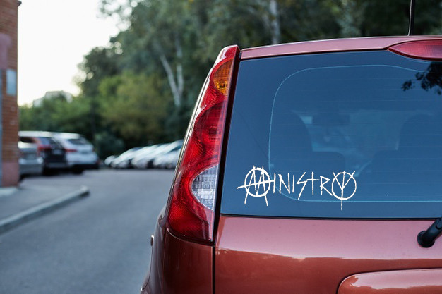 Ministry - Logo 7x2.5" Vinyl Cut Sticker